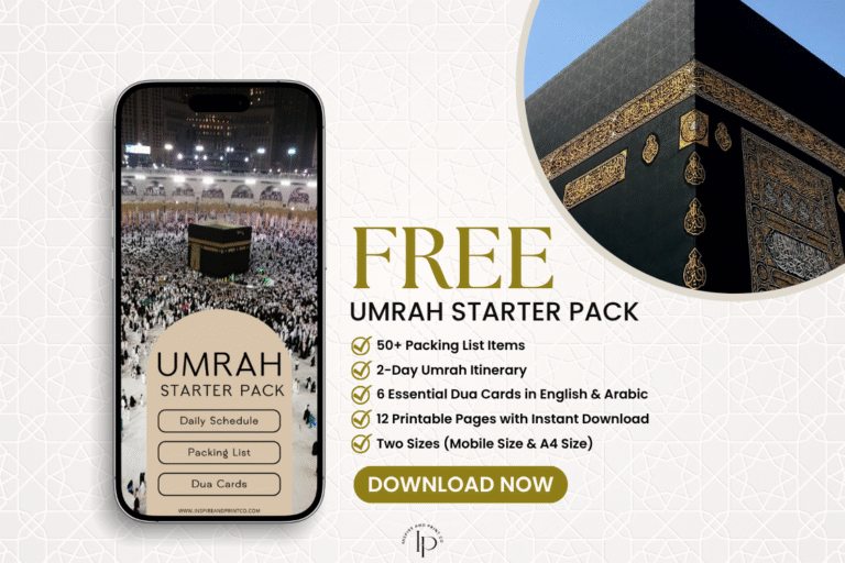Free Umrah Starter Pack – Checklist, Duas, & Itinerary - InspireAndPrintCo